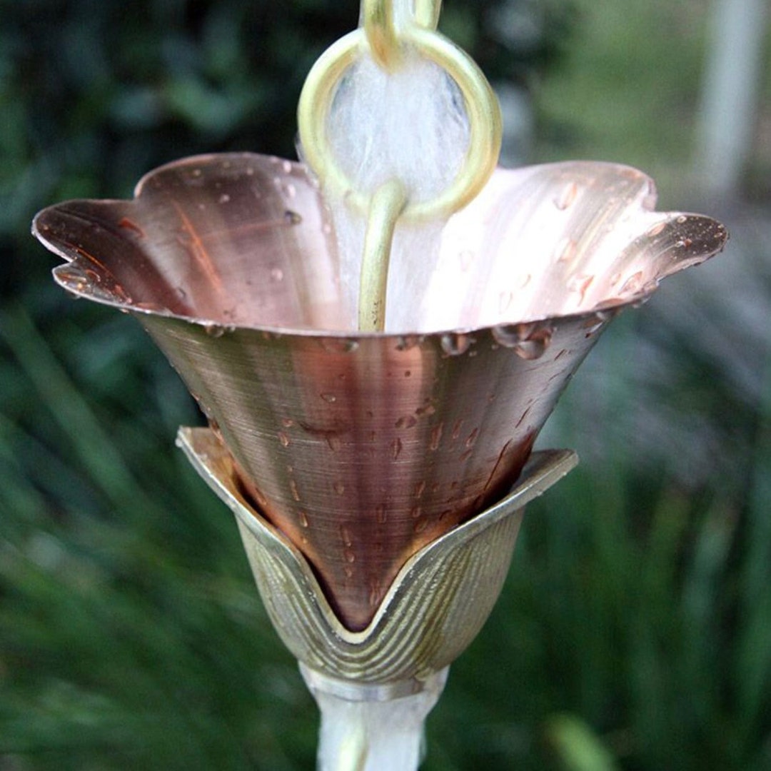 Hana | Copper/brass Rain Chain - Etsy