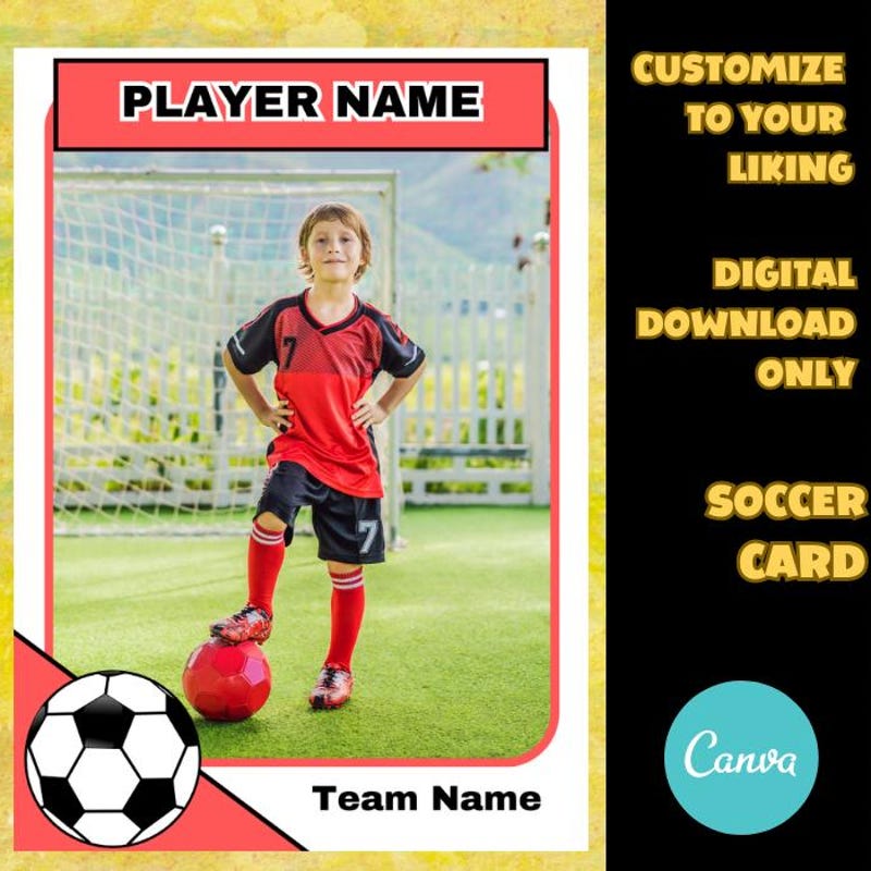 Soccer Card - Etsy