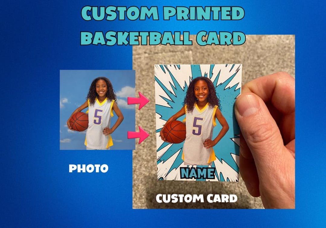 Custom Printed Basketball Sports Card Personalized to Your Liking ...