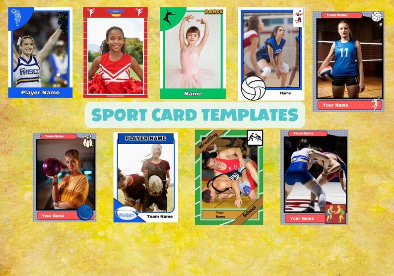 60 Sports Card Template Membership| Canva Templates | Editable Trading ...