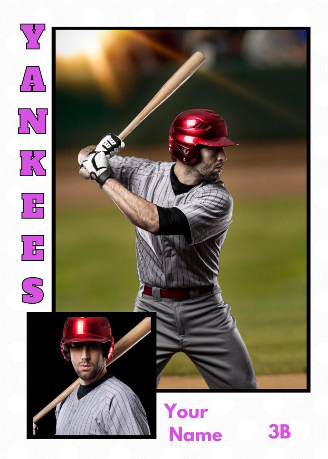 Baseball Card Template | Canva Template | Youth Sports Card | Editable ...