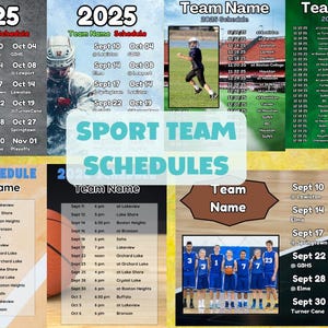50 Sports Teams Schedule Templates | Canva Templates | Editable ...