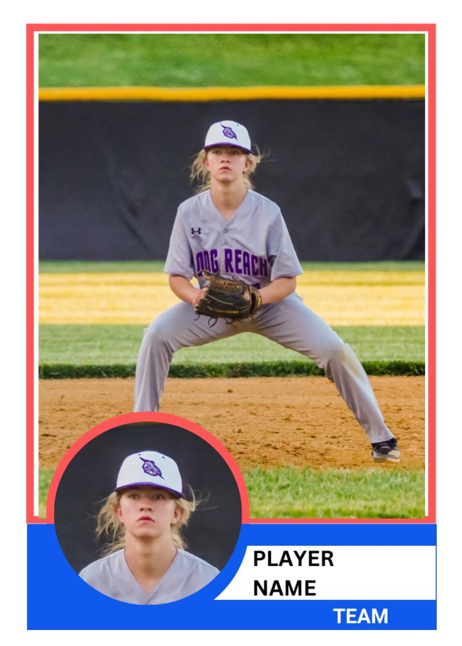 Baseball Card Template | Canva Template | Youth Sports Card | Editable ...