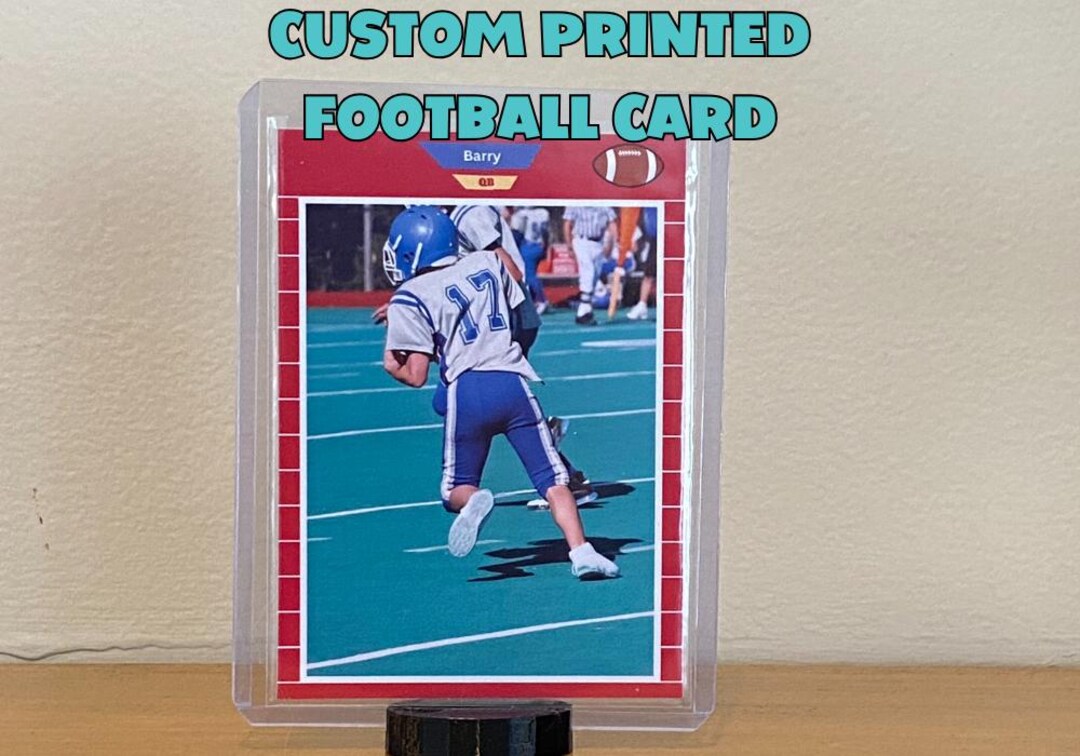 Custom Printed Football Sports Card Personalized to Your Liking ...