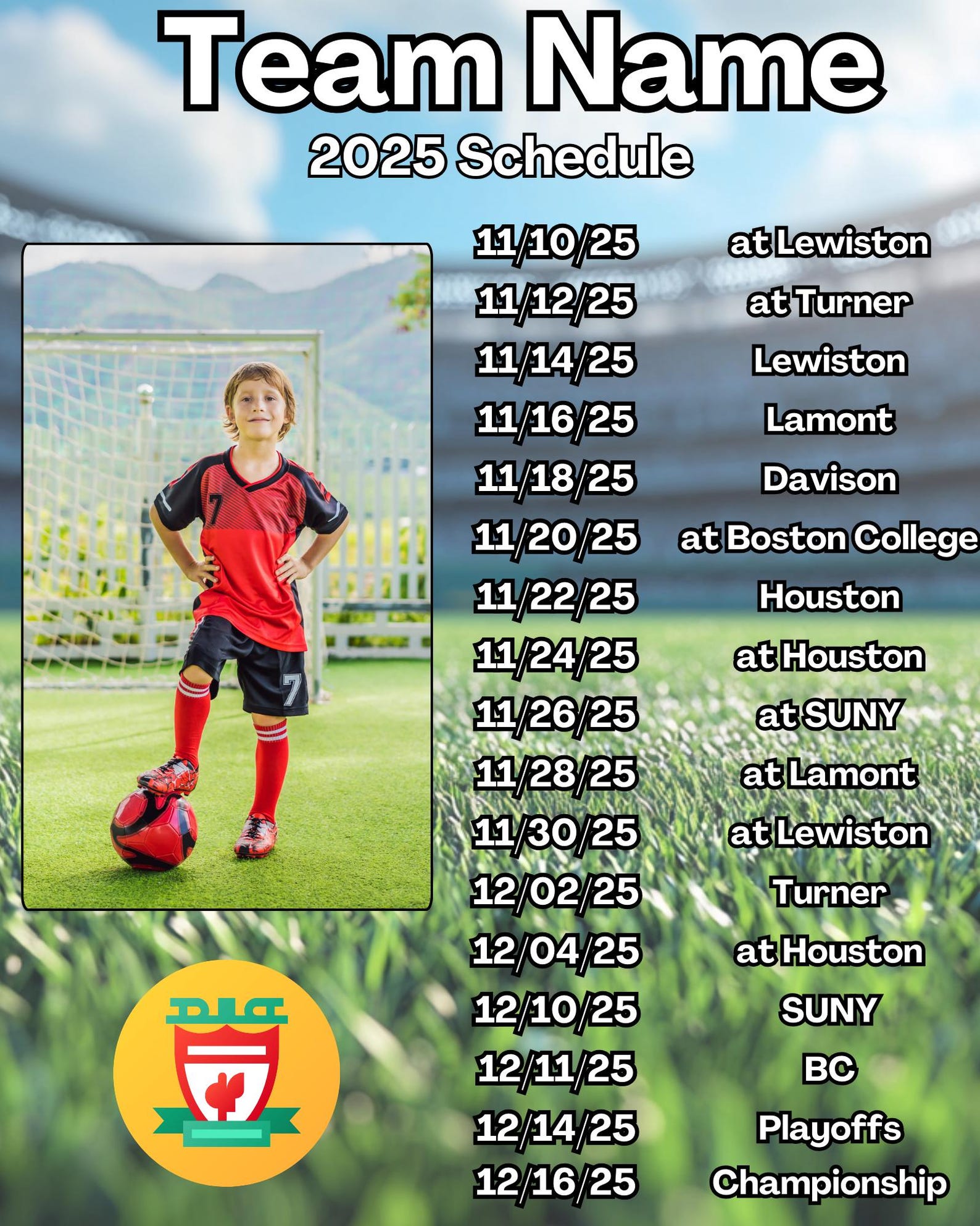 50 Sports Teams Schedule Templates | Canva Templates | Editable ...
