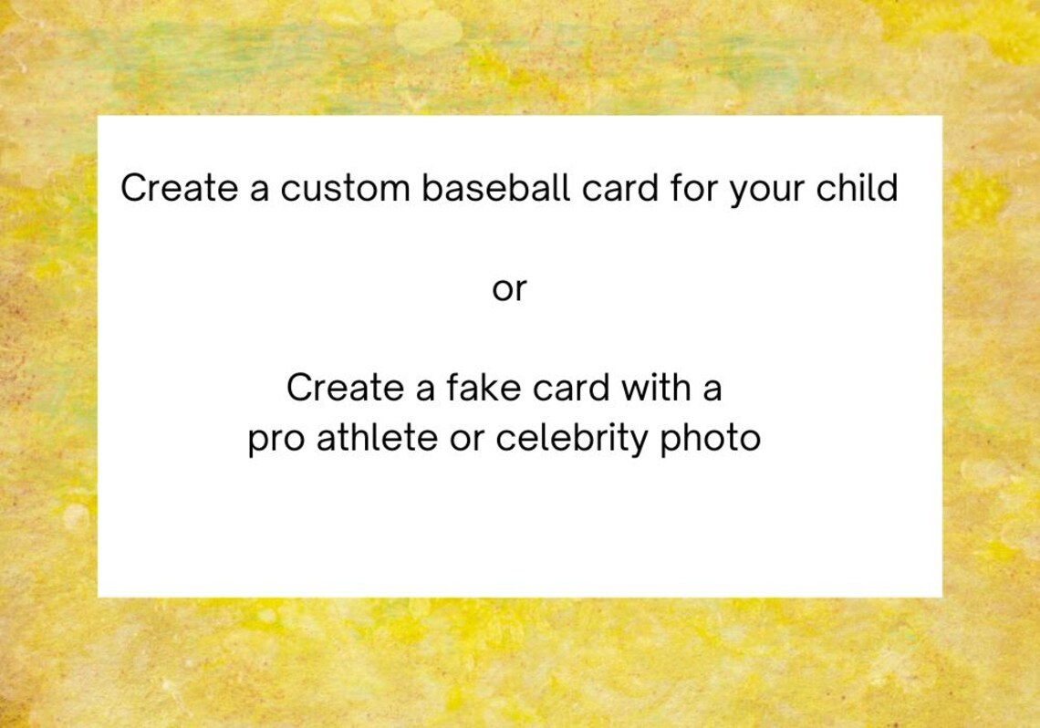 Baseball Card Template Canva Template Youth Sports Card Editable ...
