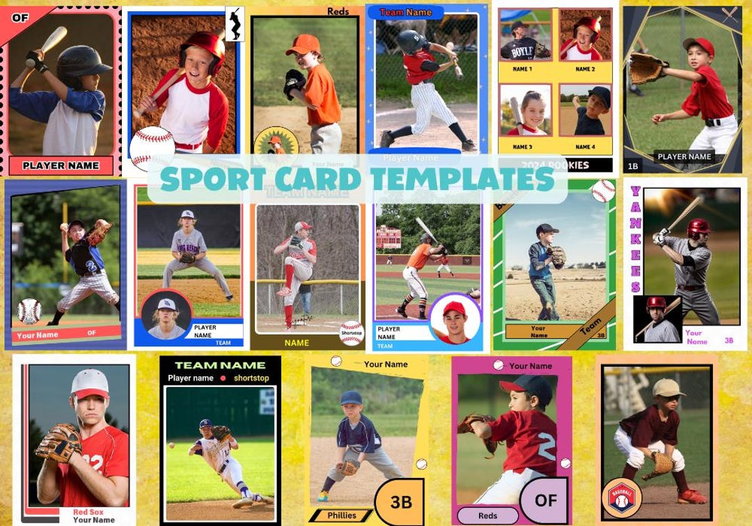 60 Sports Card Template Membership| Canva Templates | Editable Trading ...