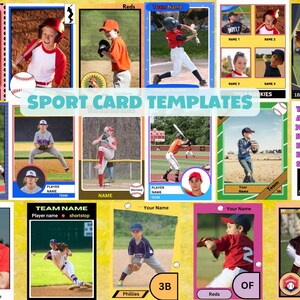 60 Sports Card Templates/50 Team Schedule Template/20 Sports Social ...