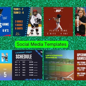 20 Sports Teams Social Media Templates | Canva Templates | Editable ...