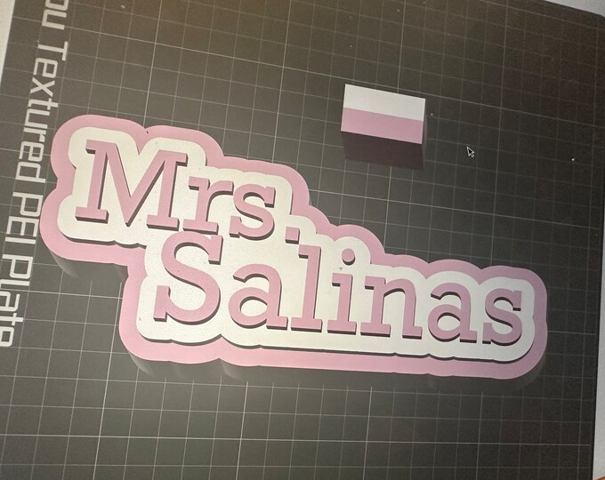 STL File Creation for Teacher Name Plate- Digital Download - Etsy