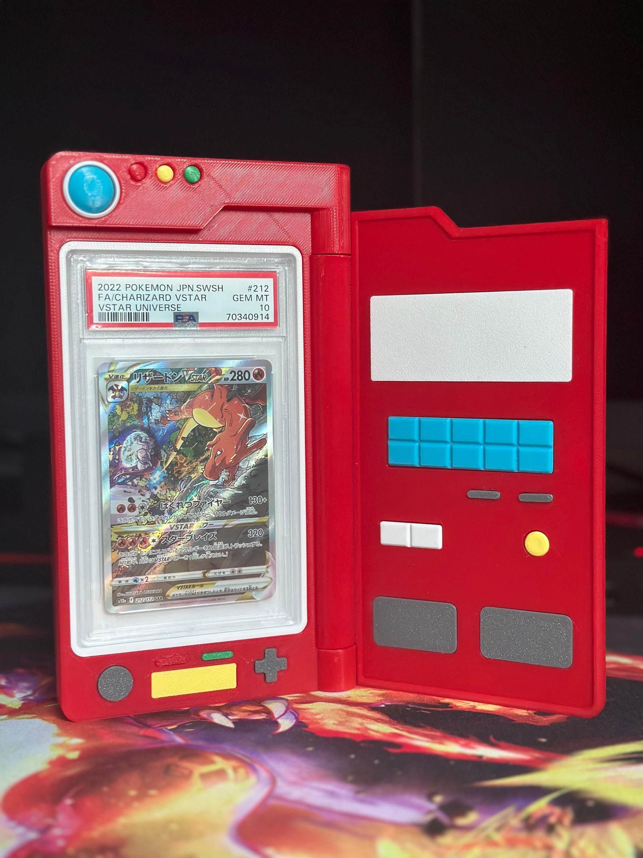 3D Printed Pokedex Card Case, Sturdy Display for PSA/BGS/CGC Graded ...