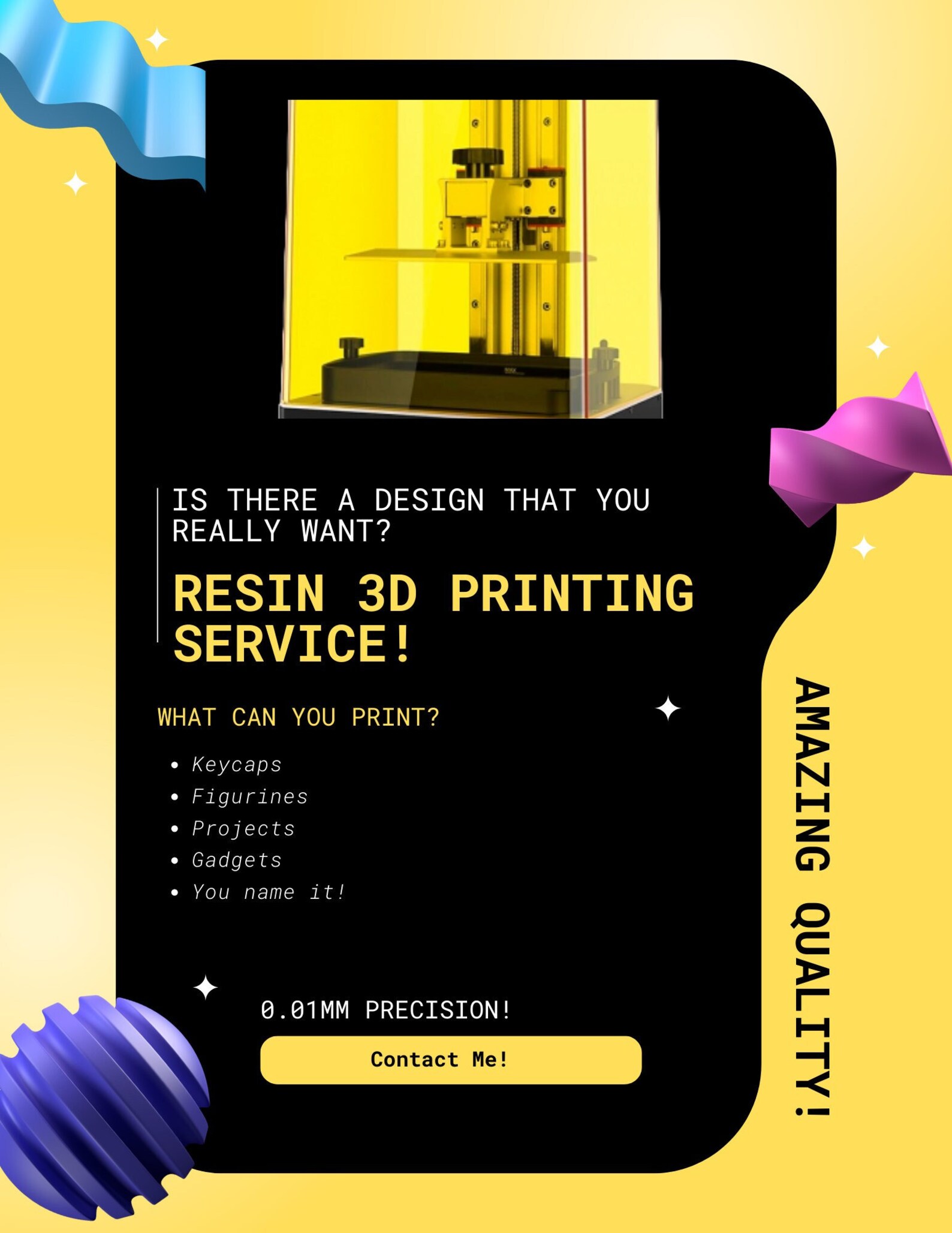 Resin 3D Printing Service - Etsy