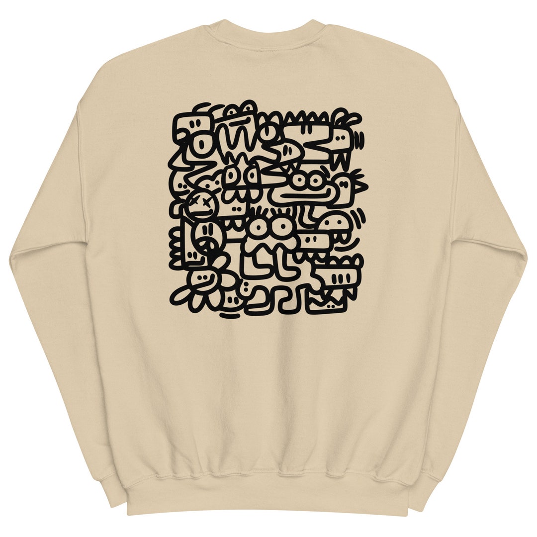 Crew Neck Anatomy Park Sand Doodle Art Crew Neck Doodles Lover ...
