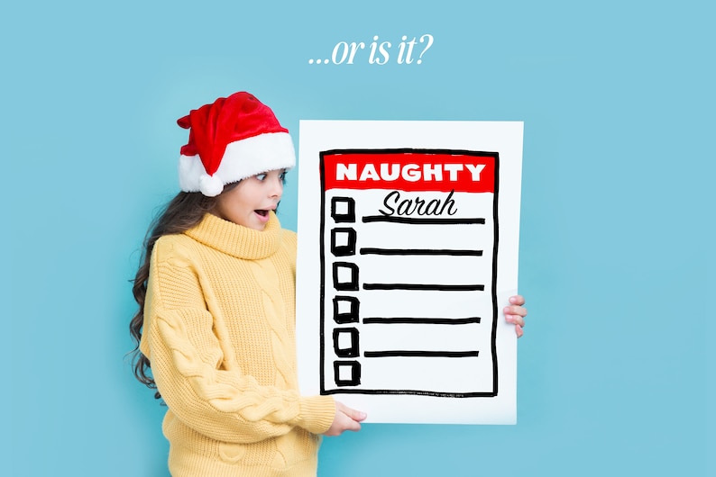 Naughty or Nice Santa List Print | Red Christmas Decor | Santa's List ...