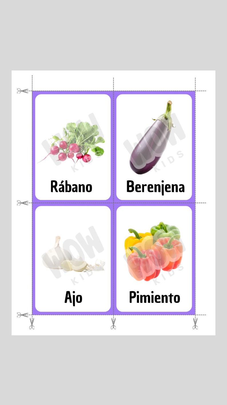 Flash Cards, Fruits and Vegetables, Preschool Flashcards, Printables ...