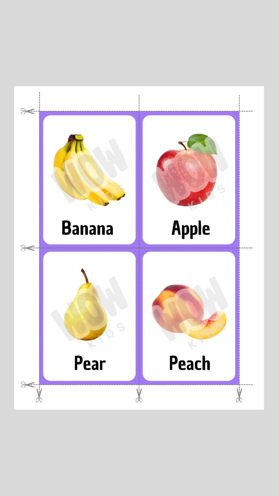 Flash Cards, Fruits and Vegetables, Preschool Flashcards, Printables ...