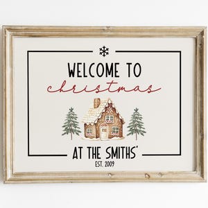 Personalized Printable Family Christmas Sign | Personalized Christmas ...