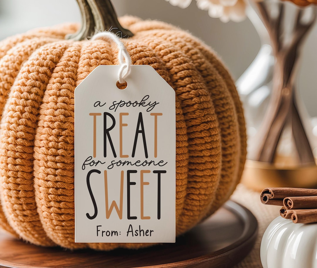 Editable Halloween Gift Tag | Halloween Treat Tag | Cookies Treat Tag ...
