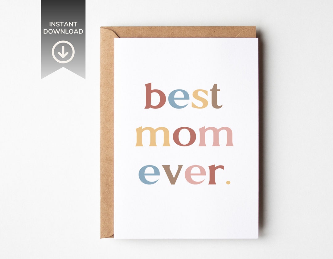 Mothers Day Printable Card Mother's Day Card Card for Mom Printable ...