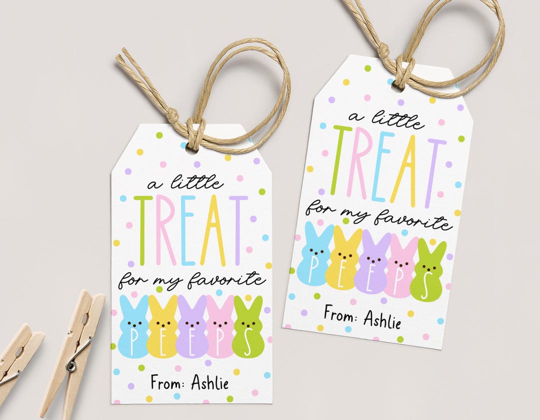 Editable Easter Gift Tag | Easter Treat Tag | Cookies Treat Tag ...