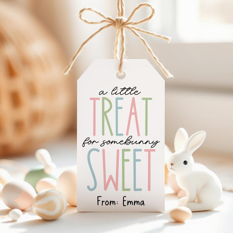 Editable Easter Gift Tag | Easter Treat Tag | Cookies Treat Tag ...