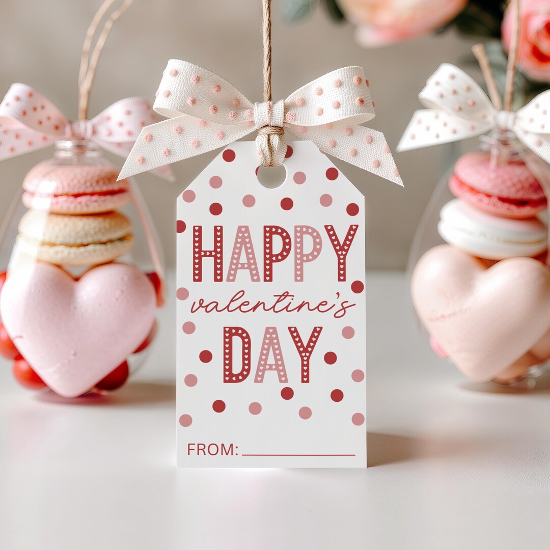 Printable Valentine's Day Gift Tags | Treat Bag Label (digital Download ...