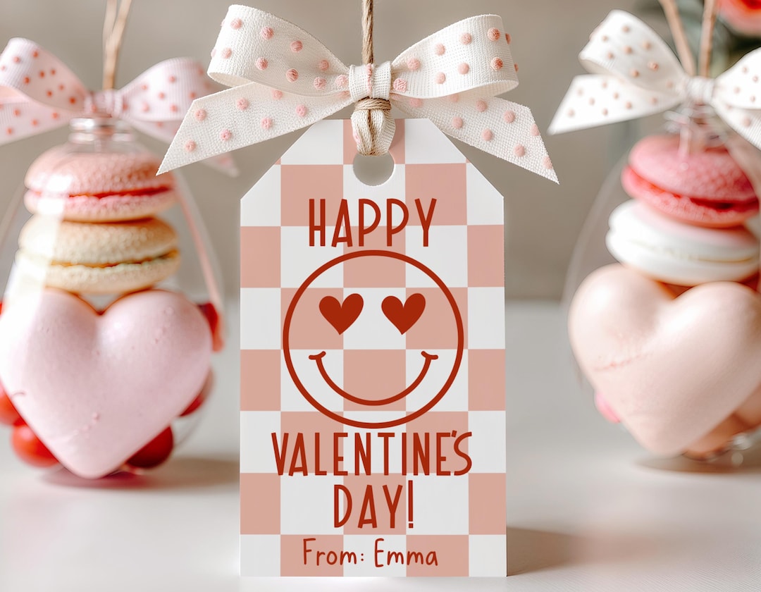 Editable Valentine Gift Tag Valentine Treat Tag Valentine's Day Card ...
