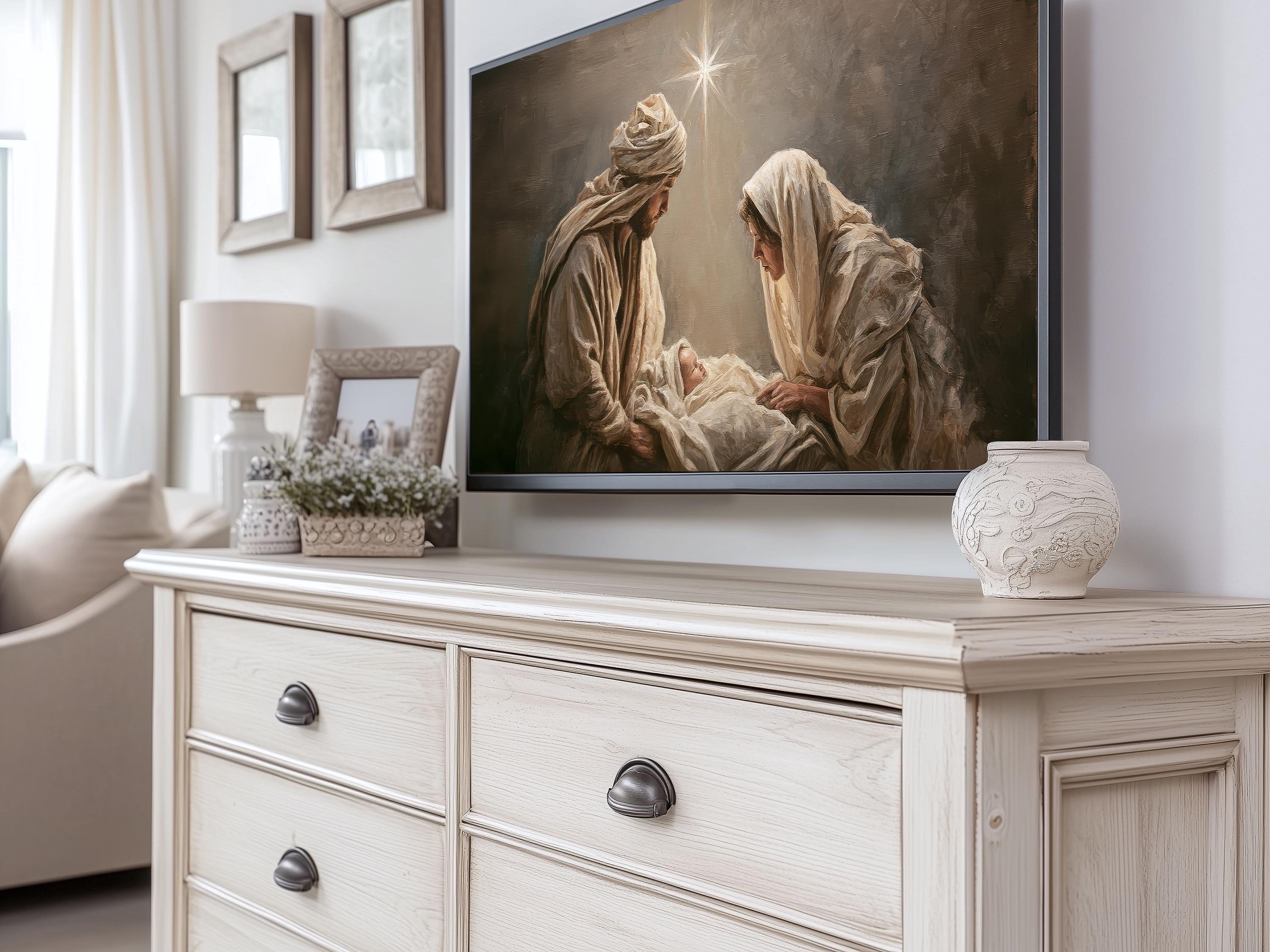 Nativity Frame TV Art | Christian Christmas Samsung the Frame (digital ...