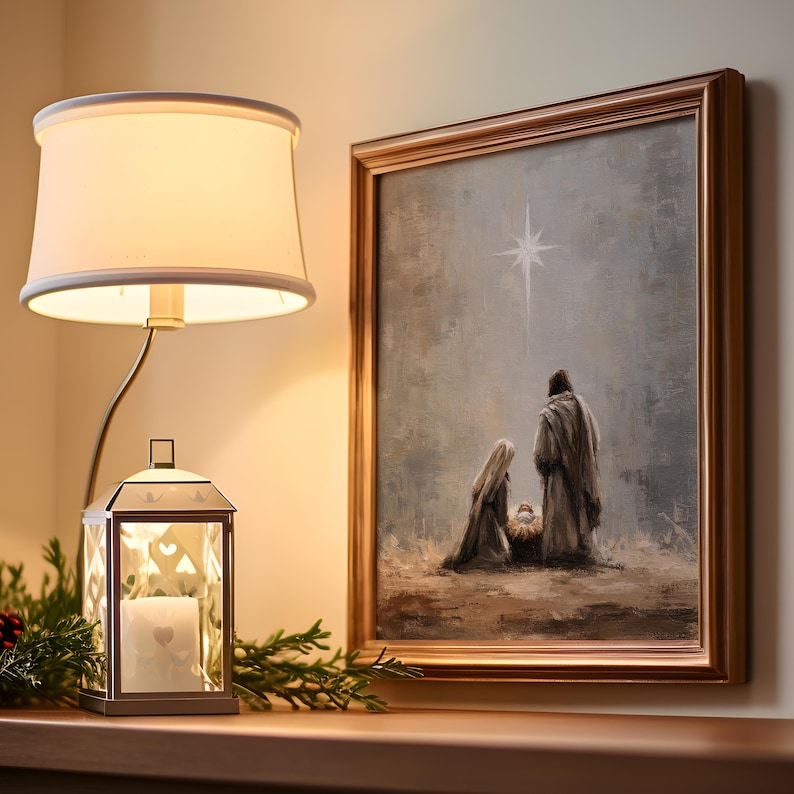 Cuadro del Nacimiento de Jesús / Arte de pared del pesebre / Arte ...