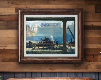 George Bellows Blue Morning 1909 Vintage Landscape Cityscape City Print ...