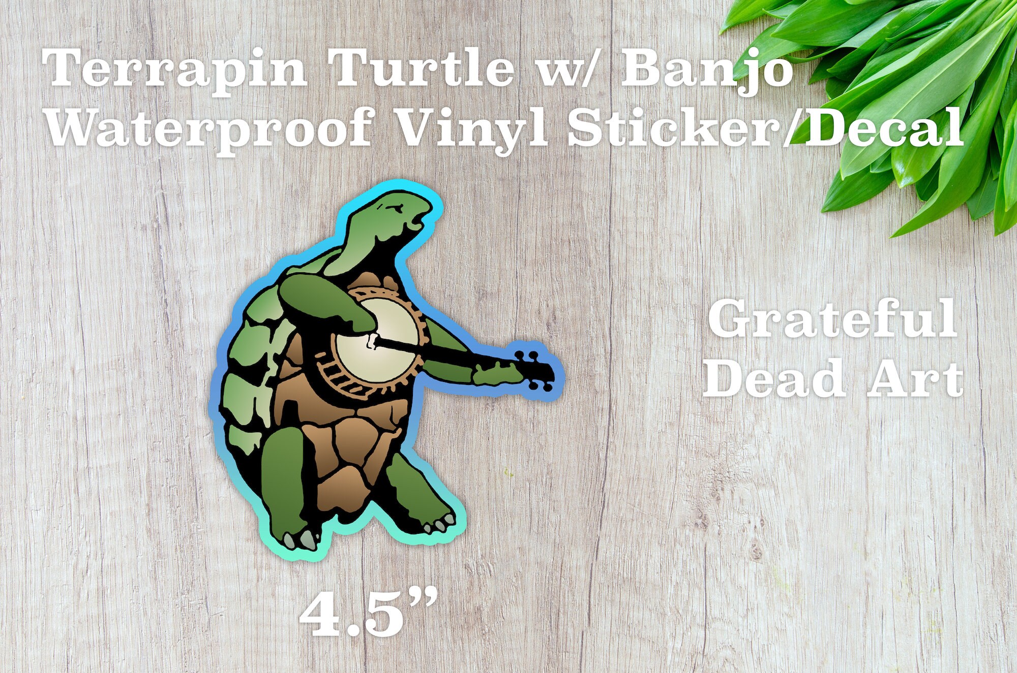 Terrapin Turtle With Banjo & Terrapin Turtle With Tambourine Waterproof ...