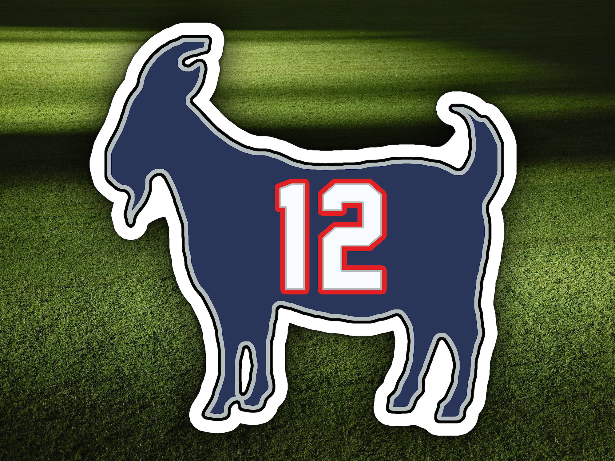 Tom Brady Goat 12 Patriots Buccaneers Waterproof Vinyl Sticker Decal ...