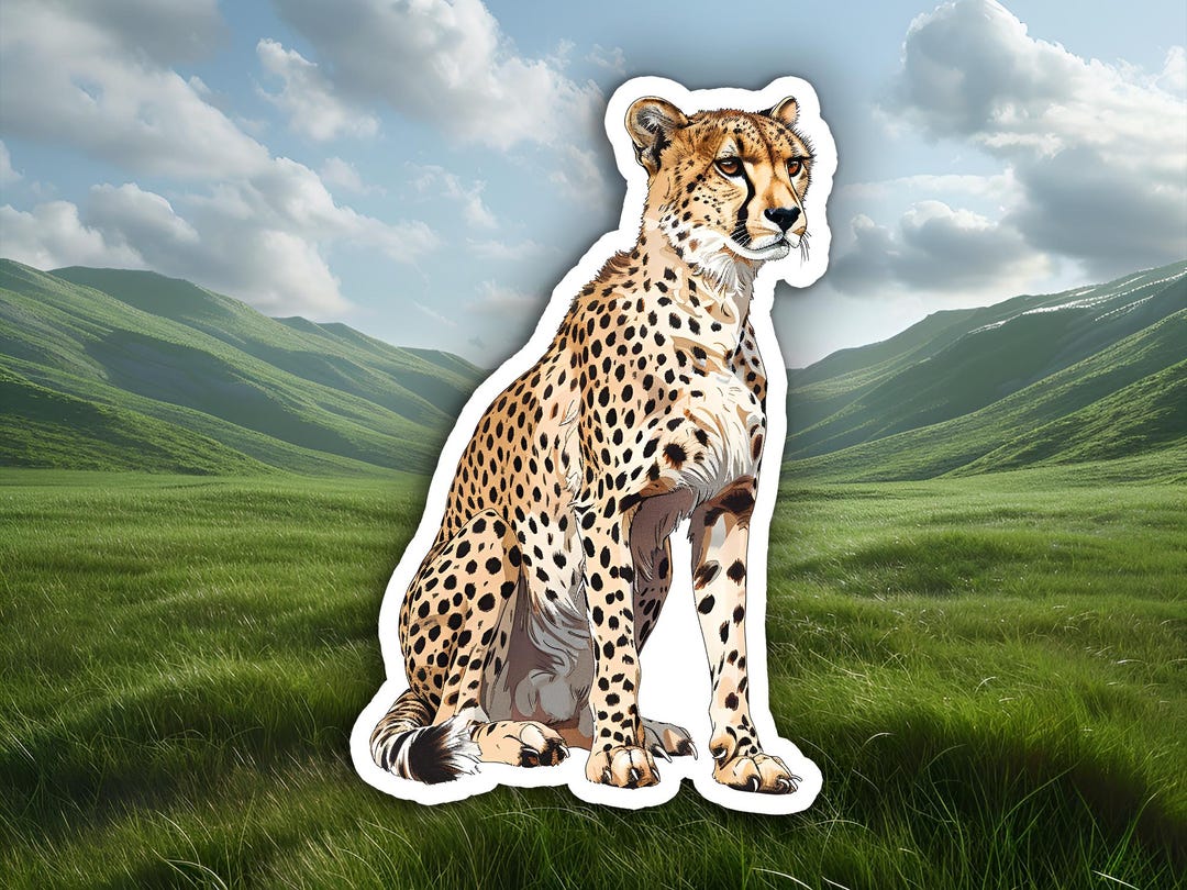 Cheetah Decal Sticker Vinyl Waterproof Art - Etsy