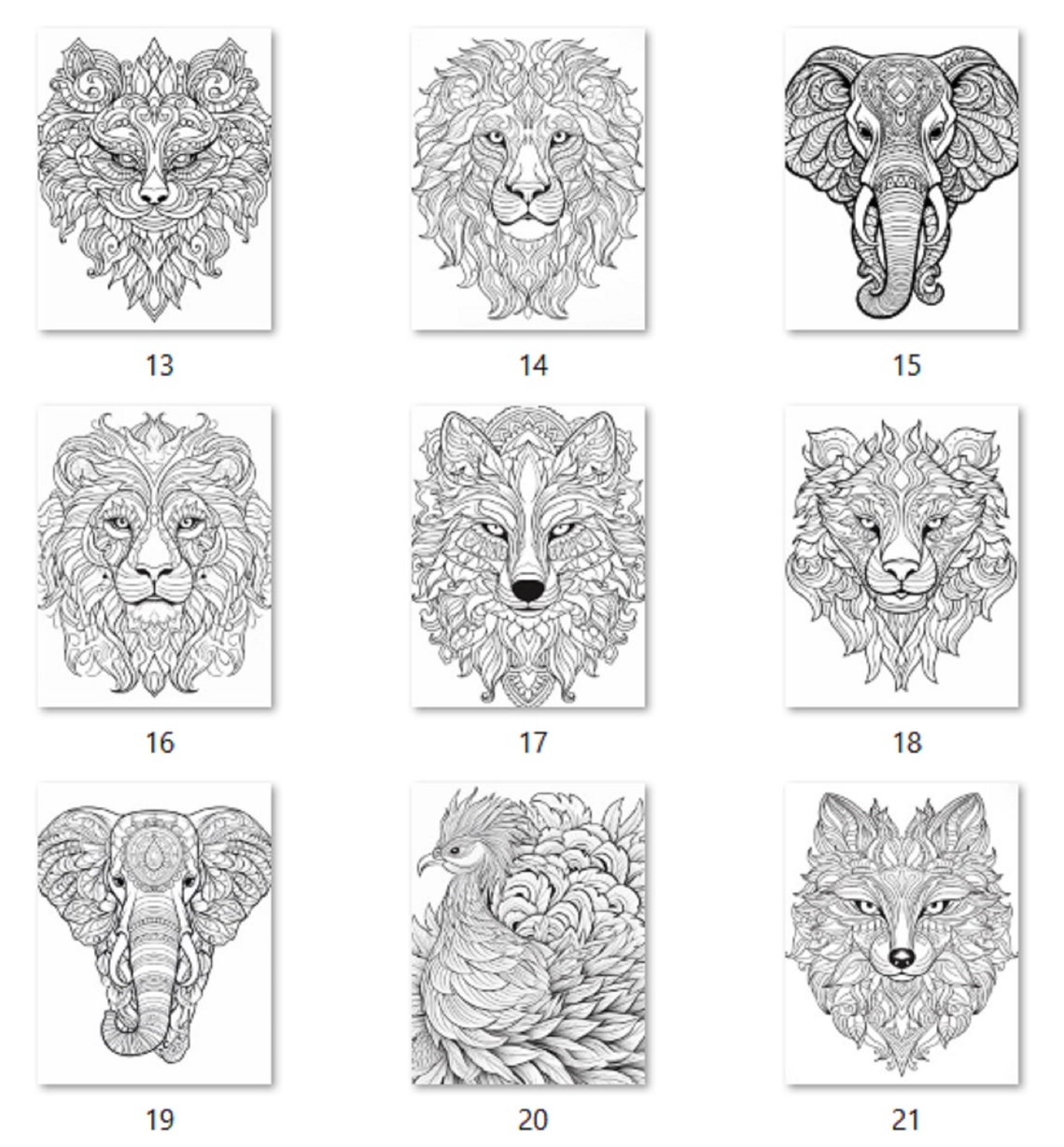 Coloring Book Pages. 30 Printable PDF Pages, Pattern, Anti-stress ...