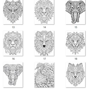Coloring Book Pages. 30 Printable PDF Pages, Pattern, Anti-stress ...