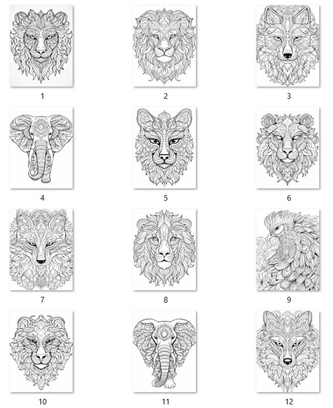 Coloring Book Pages. 30 Printable PDF Pages, Pattern, Anti-stress ...