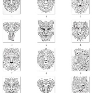 Coloring Book Pages. 30 Printable PDF Pages, Pattern, Anti-stress ...