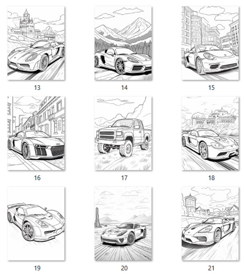 Coloring Book Pages for Children and Adults. 30 Printable PDF Pages ...