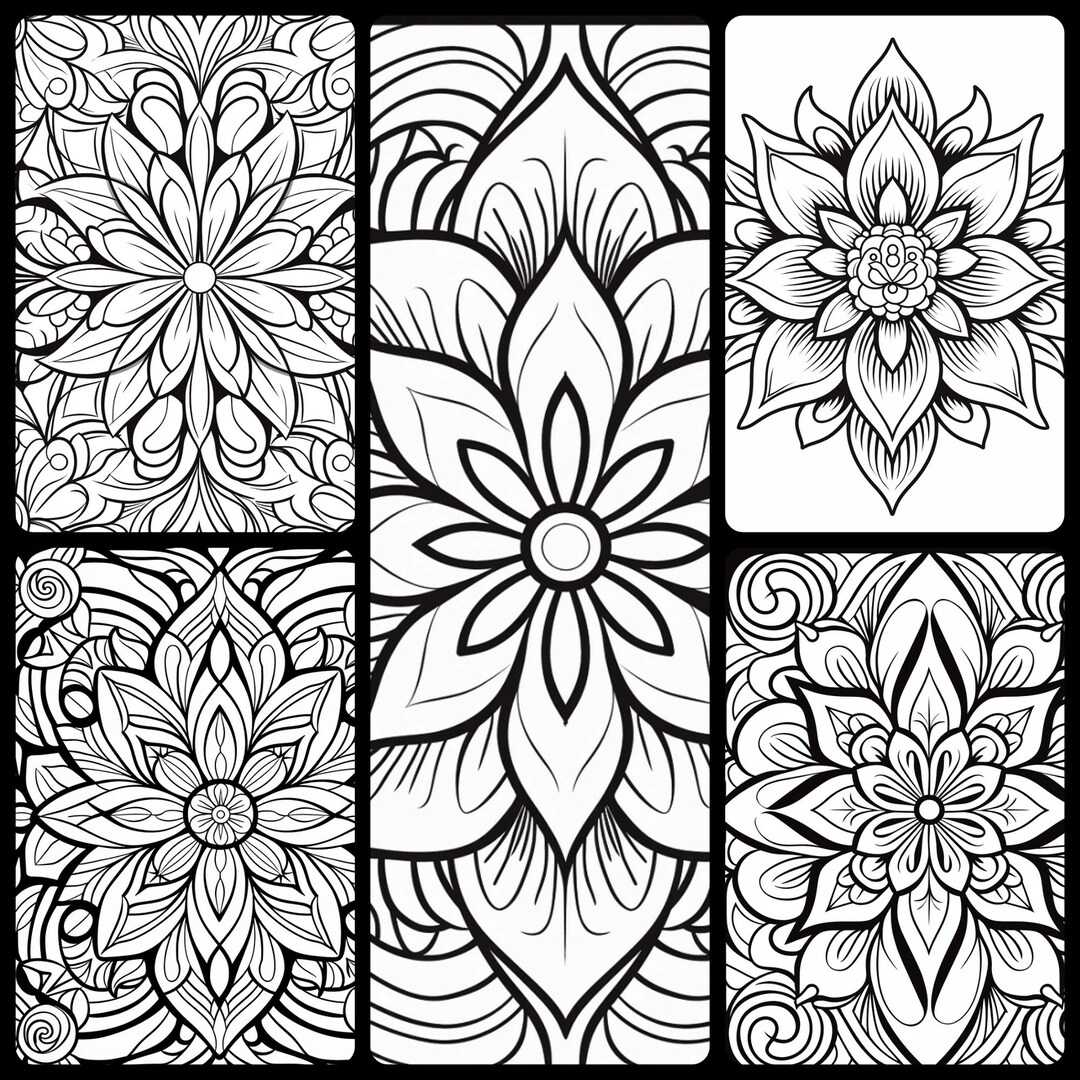 Coloring Book Pages. 30 Printable PDF Pages, Pattern, Anti-stress ...