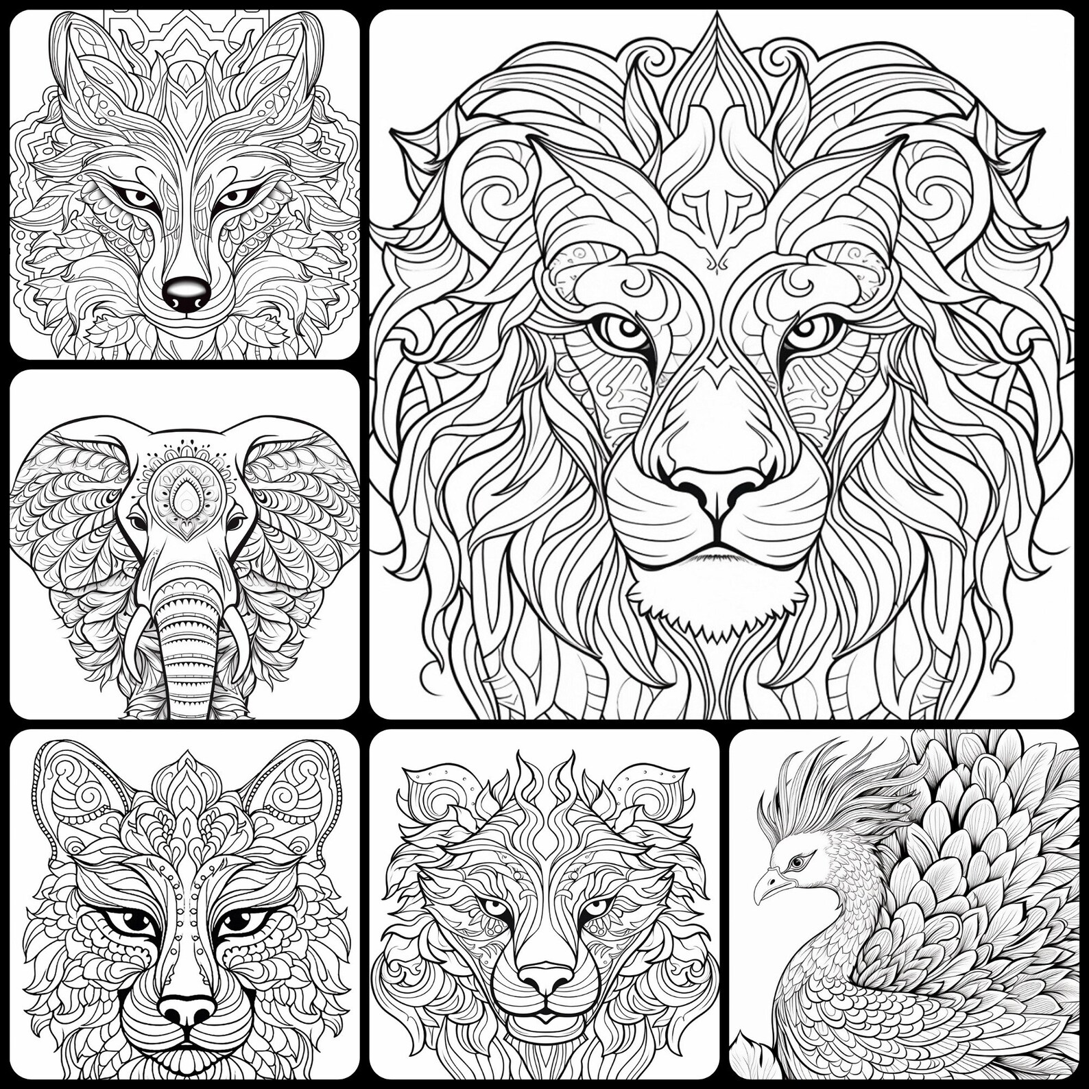 Coloring Book Pages. 30 Printable PDF Pages, Pattern, Anti-stress ...