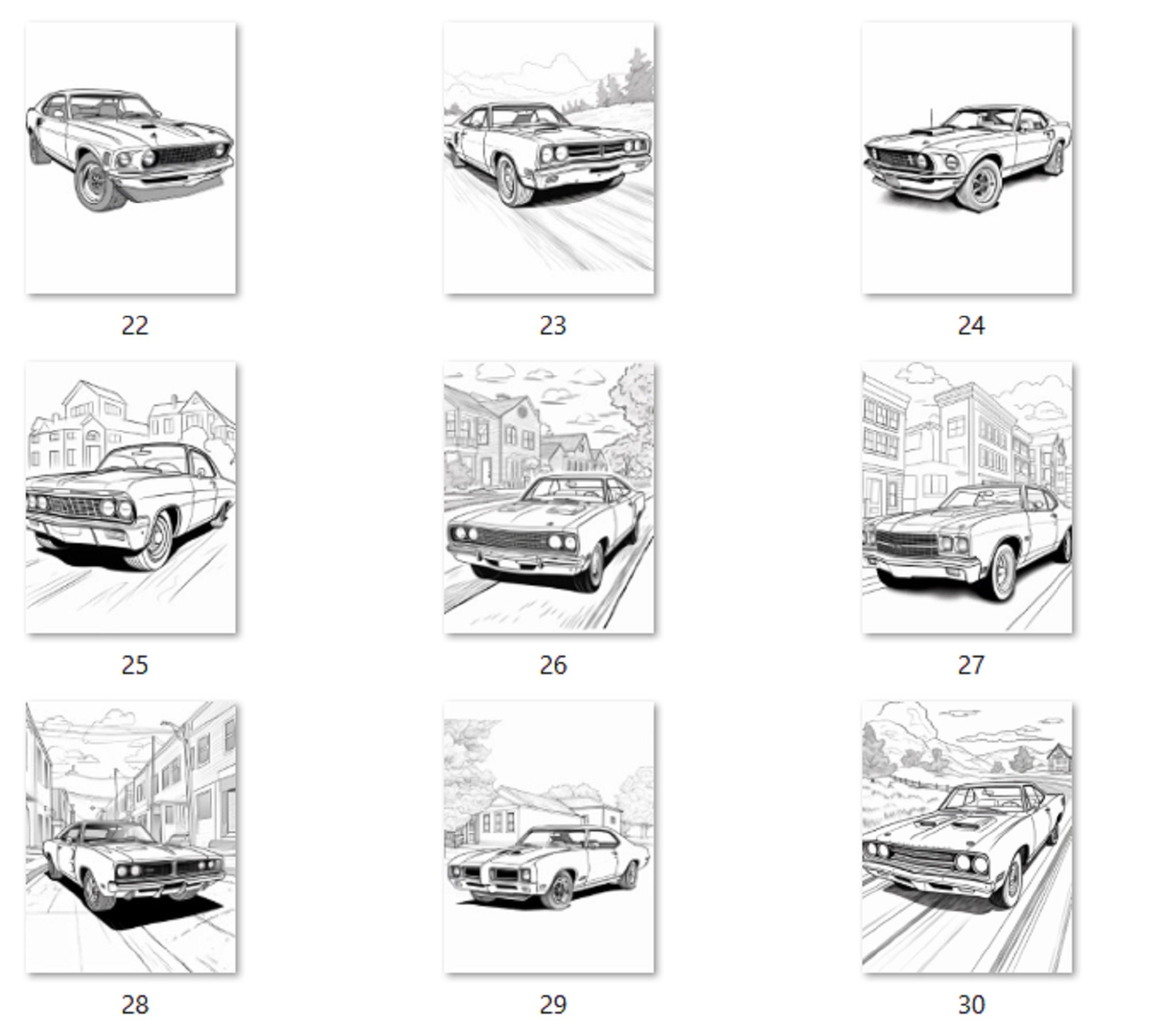 Coloring Book Pages for Children and Adults. 30 Printable PDF Pages for ...