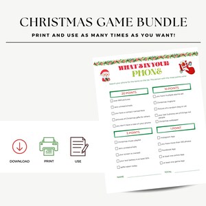 Printable Christmas Game Bundle, Christmas Party Games, Christmas Games ...