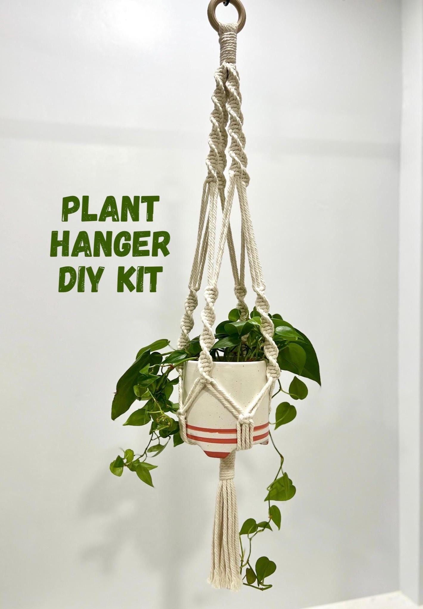 DIY Macrame Plant Hanger Kit - Beginner Macrame Kit - Art Therapy ...