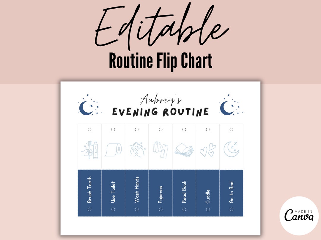 Evening Family Chore Chart, Toddler Routine, Chore Chart Printable ...