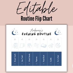 Evening Family Chore Chart, Toddler Routine, Chore Chart Printable ...