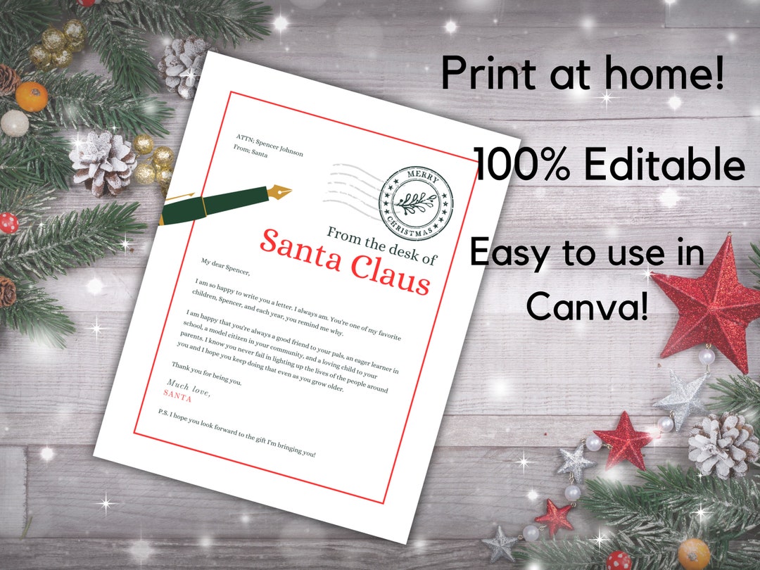 Letter From Santa, Secret Santa Ideas, Santa Letters, Christmas Eve Box ...