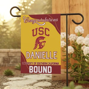 Personalized College Bound Garden Flag, College Logo Flag, Custom ...