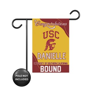 Personalized College Bound Garden Flag, College Logo Flag, Custom ...