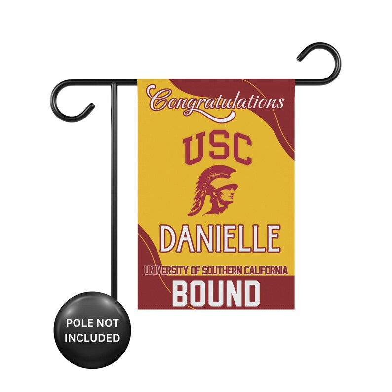 Personalized College Bound Garden Flag, College Logo Flag, Custom ...