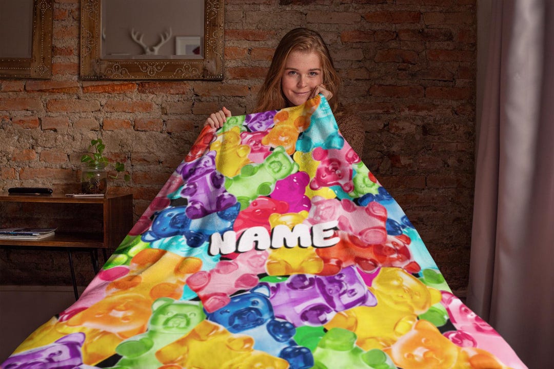 Personalized Food Themed Blanket, Favorite Foods Blanket, Fun Candy ...